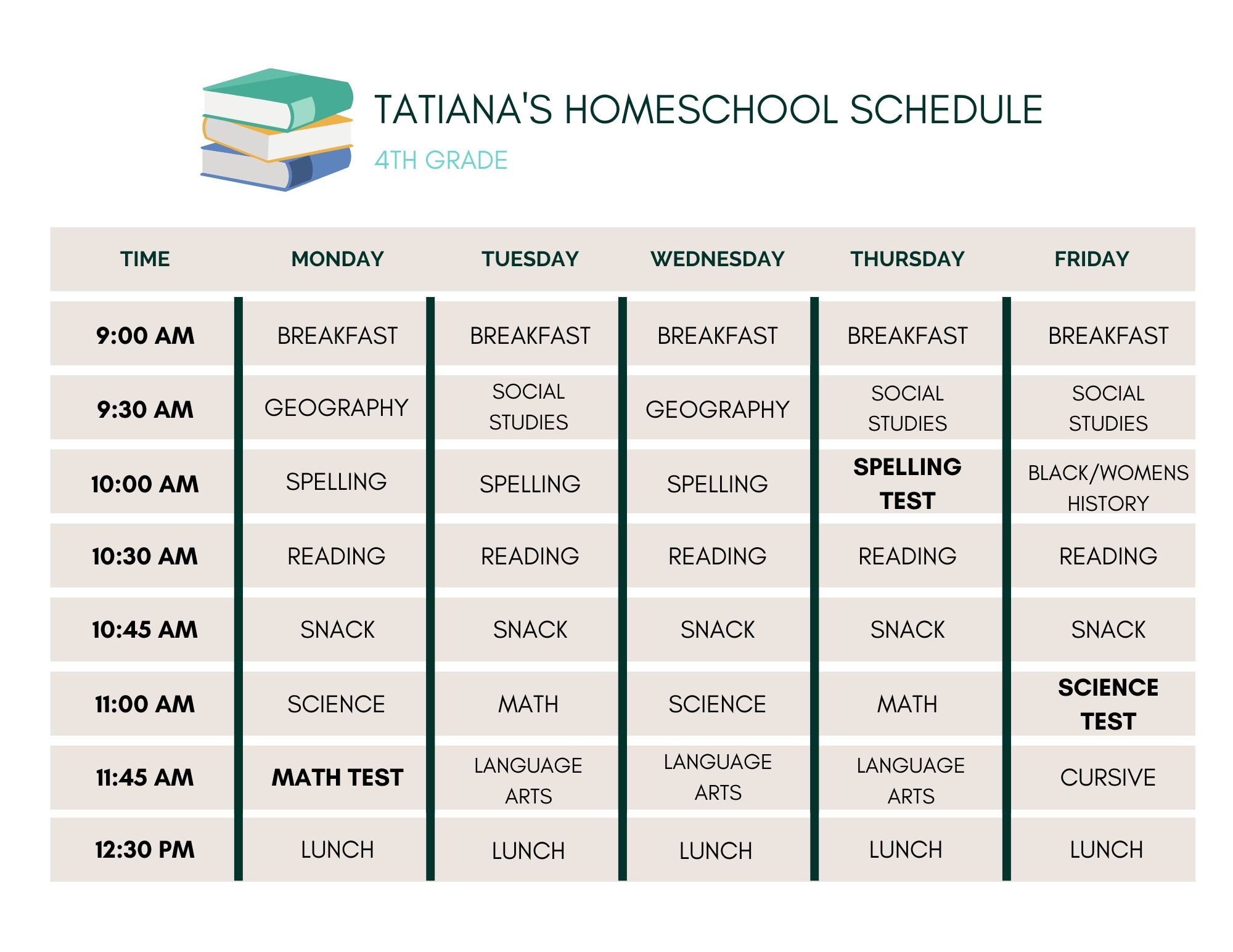 How to Make a Daily Homeschool Schedule That Actually Works - Bianca Dottin